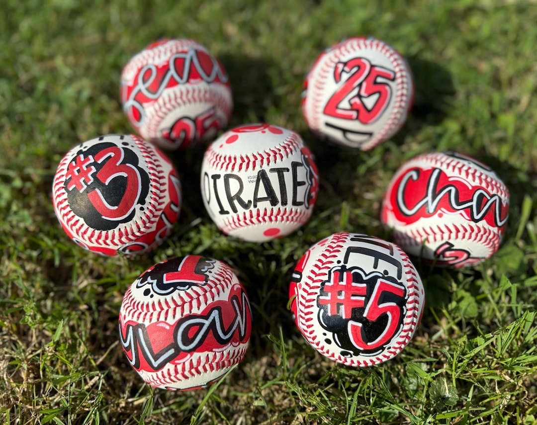 Personalized Hand Painted Baseball, Senior Gift, Coach Gift, Athlete ...