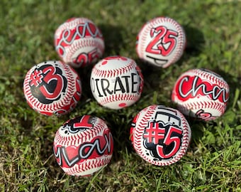 Custom Baseball Hand Painted - Etsy