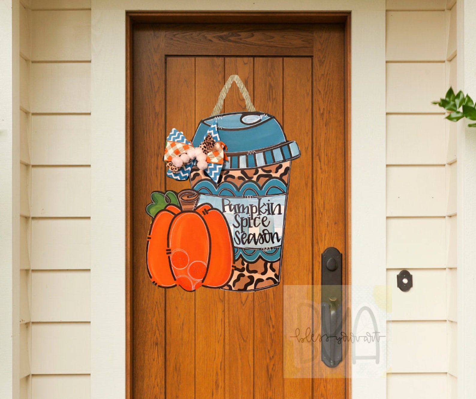 Pumpkin Door Decor, Fall Wreath, Pumpkin Door Decor, Fall Porch Sign ...