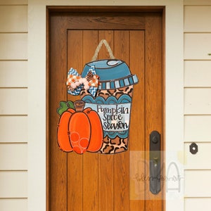 Pumpkin Door Decor, Fall Wreath, Pumpkin Door Decor, Fall Porch Sign ...