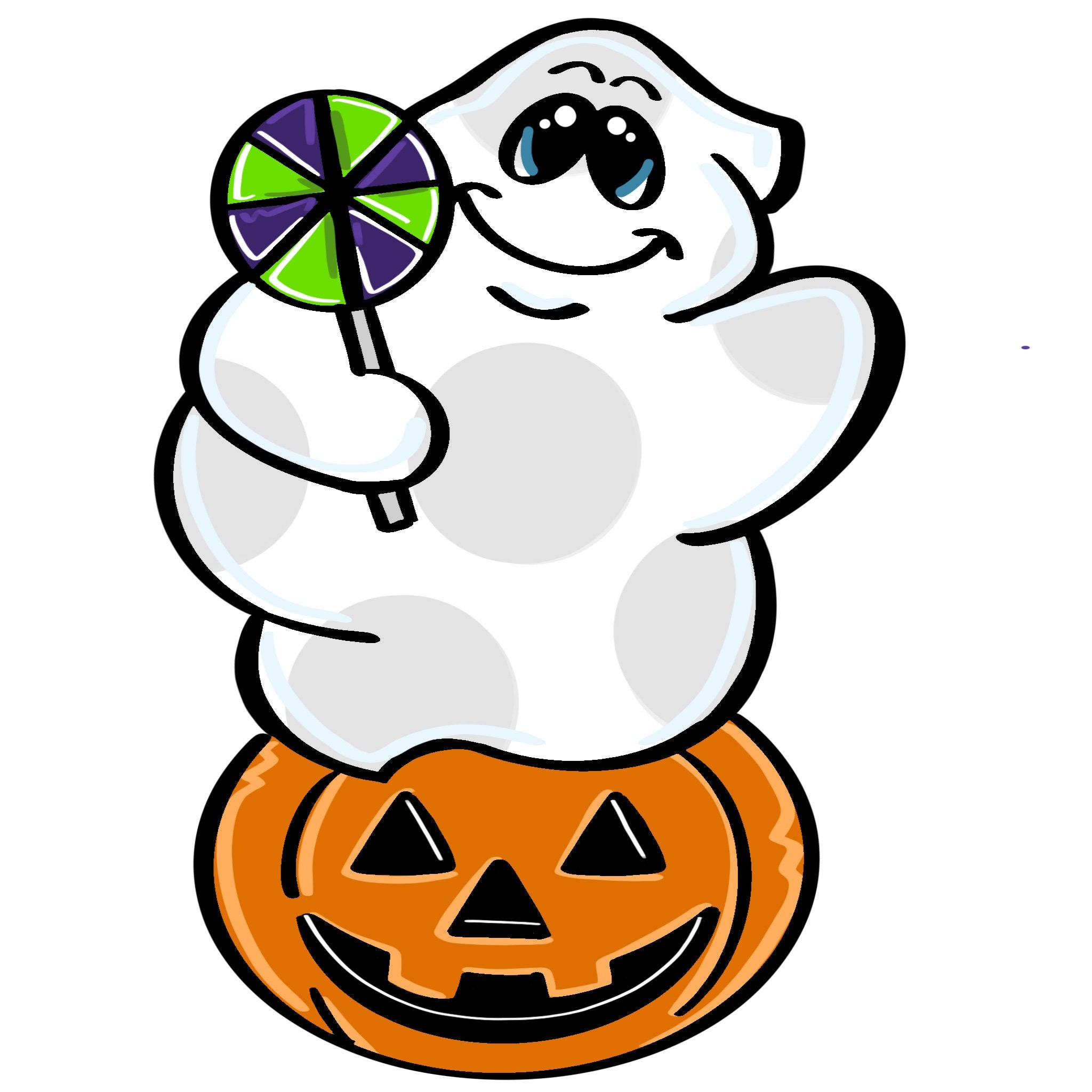 Papercraft CUTE Halloween Ghost Digital PNG Clipart Whimsical Ghost ...