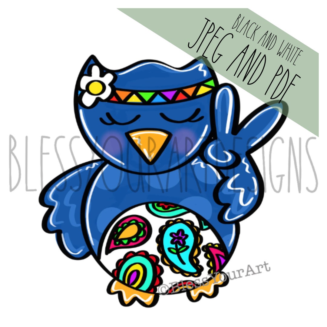 Door Hanger Template: Owl Door Hanger Template, Hippie Door Hanger ...