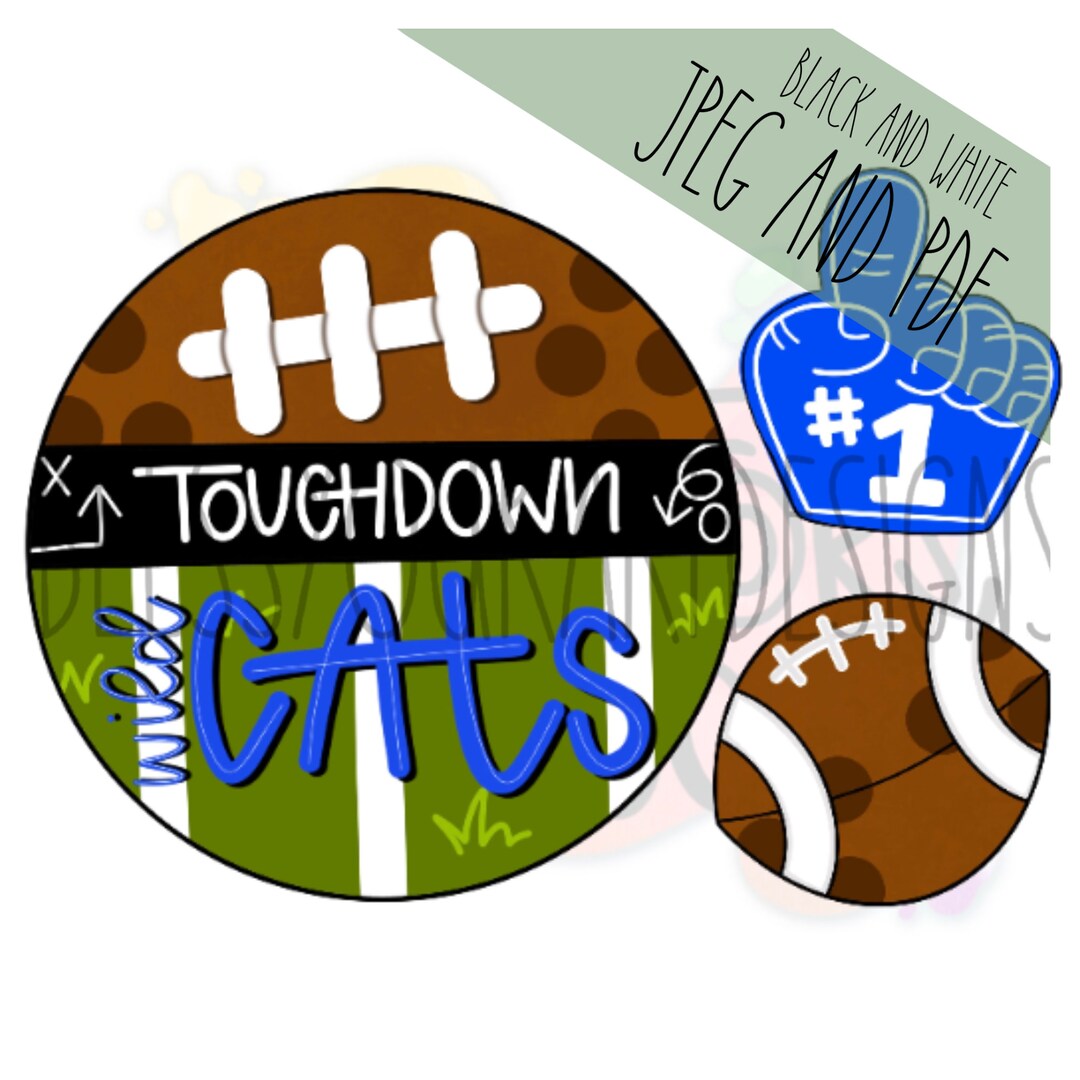 Door Hanger Template: Football Set| Door Hanger Template, Digital ...