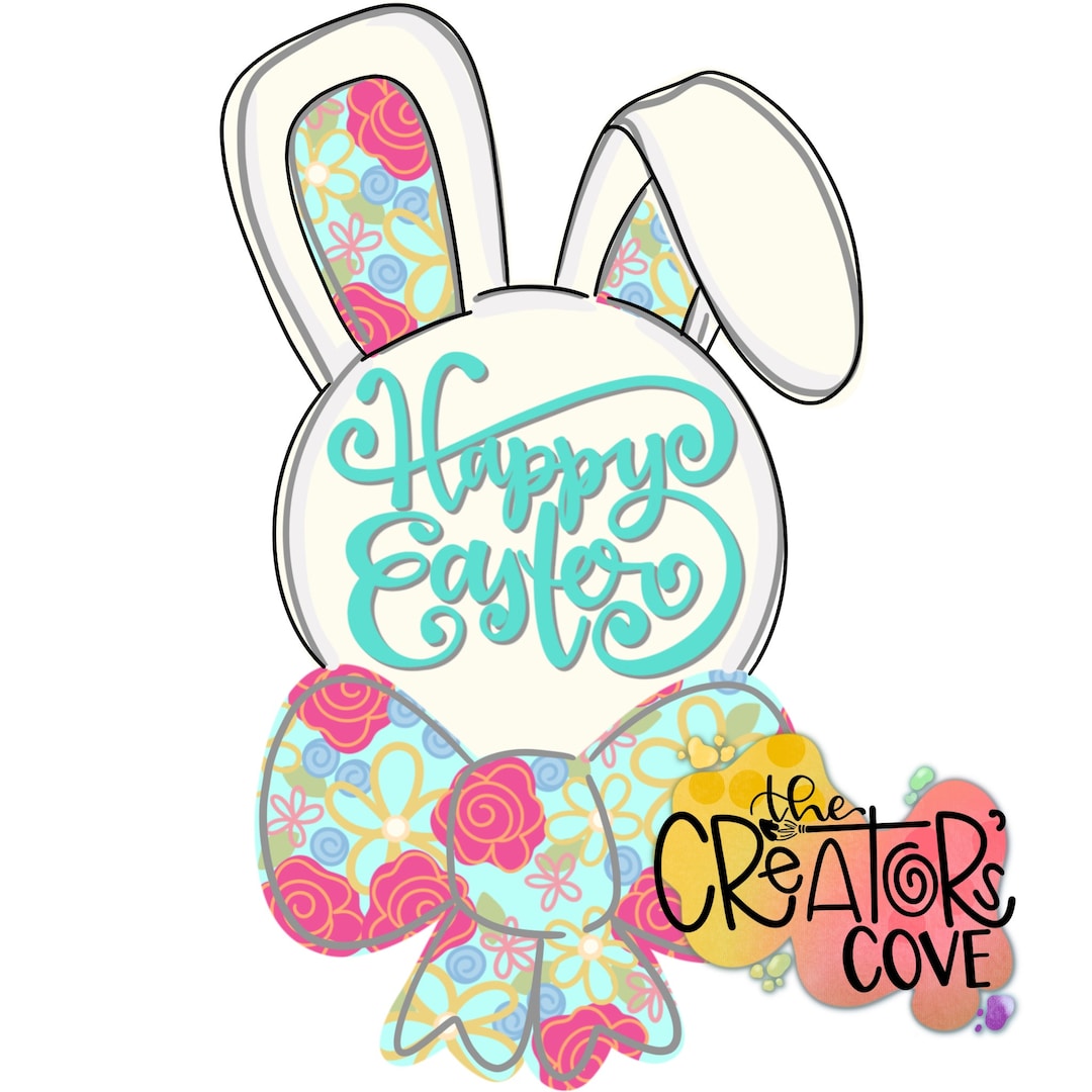 Door Hangertemplate: Happy Easter Door Hanger Template, Digital ...