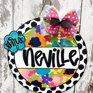 Floral Door Hanger, Whimsical Door Decor, Teacher Door Hanger, Teacher ...