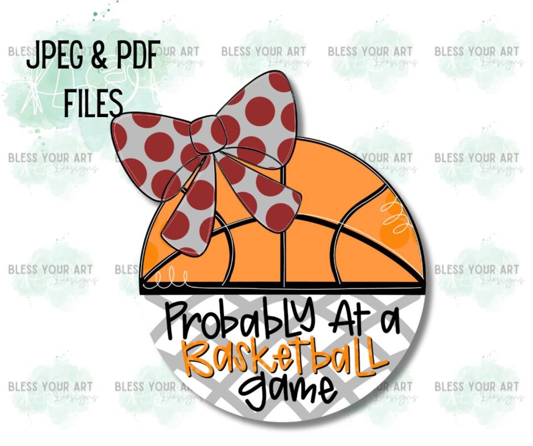 Door Hanger Template: Girls Basketball, Door Hanger Template, Digital ...
