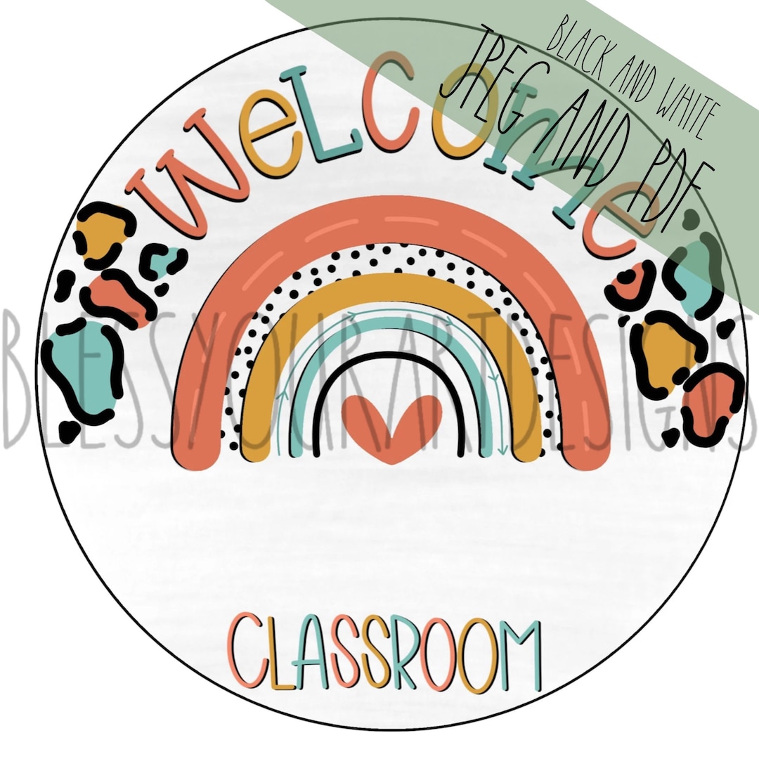 Door Hangertemplate Template: Rainbow Teacher Door Hanger Template ...