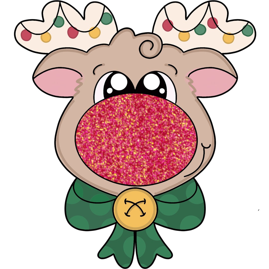 Door Hanger Template: Reindeer| Door Hanger Template, Digital Download ...