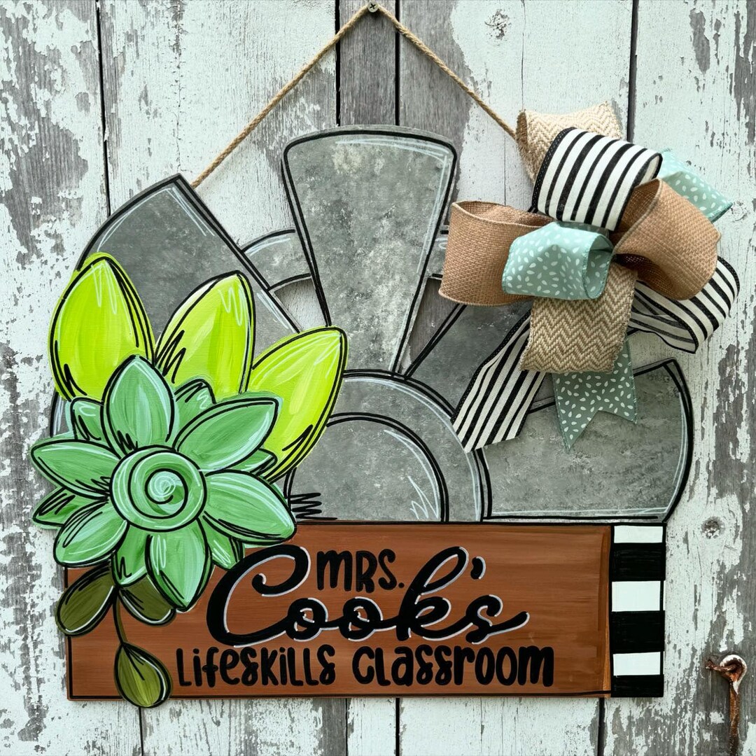 Teacher Door Sign/ Farmhouse Decor / Door Hanger / Farmhouse Door ...
