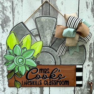 Teacher Door Sign/ Farmhouse Decor / Door Hanger / Farmhouse Door ...