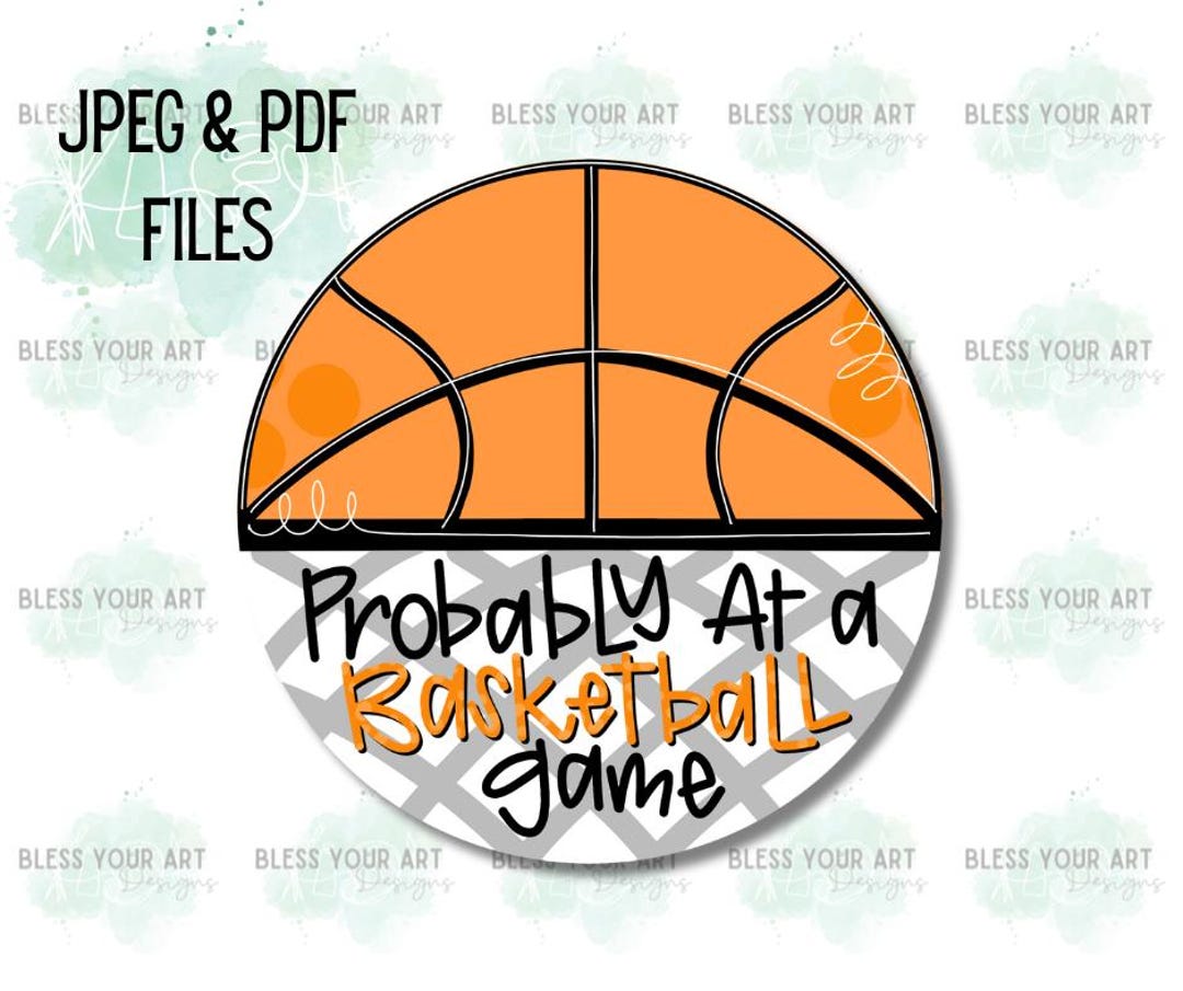 Door Hanger TEMPLATE: Basketball, Door Hanger Template, Digital ...