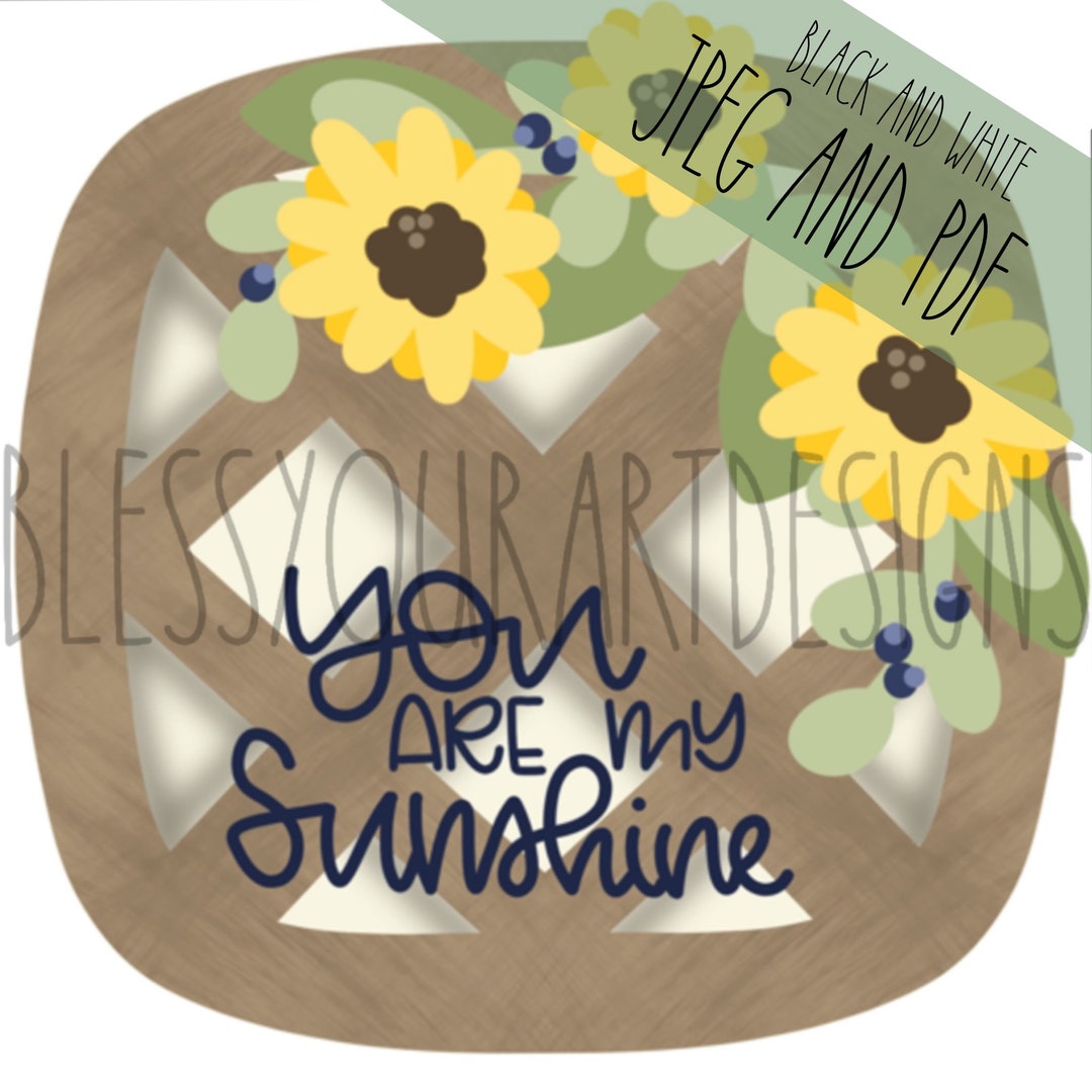 Door Hanger Template: You Are My Sunshine Door Hanger Template, Digital ...