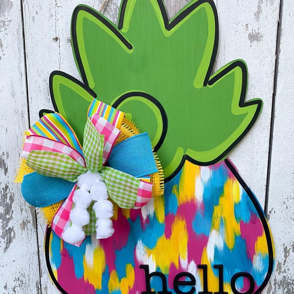 Pineapple Door Hanger - Etsy