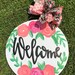 Spring Door Hanger, Welcome Door Sign, Porch Sign, Flower Sign, Spring ...