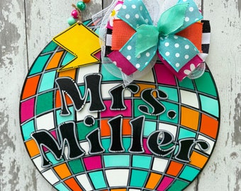Disco Ball Door Hanger Classroom - Etsy