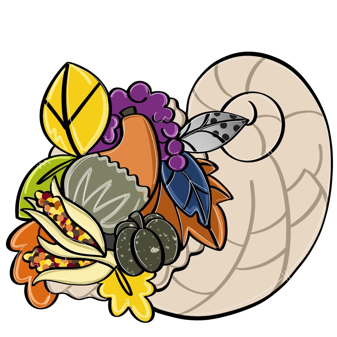 Door Hanger Template: Cornucopia| Door Hanger Template, Digital ...