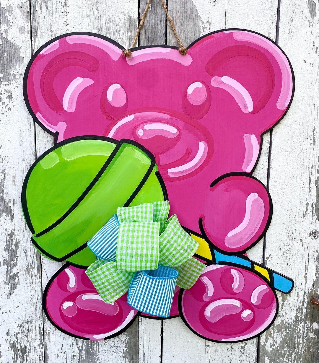 Gummy Bear Door Hanger, Teacher Sign, Candy Shop Sign, Candy Themed ...