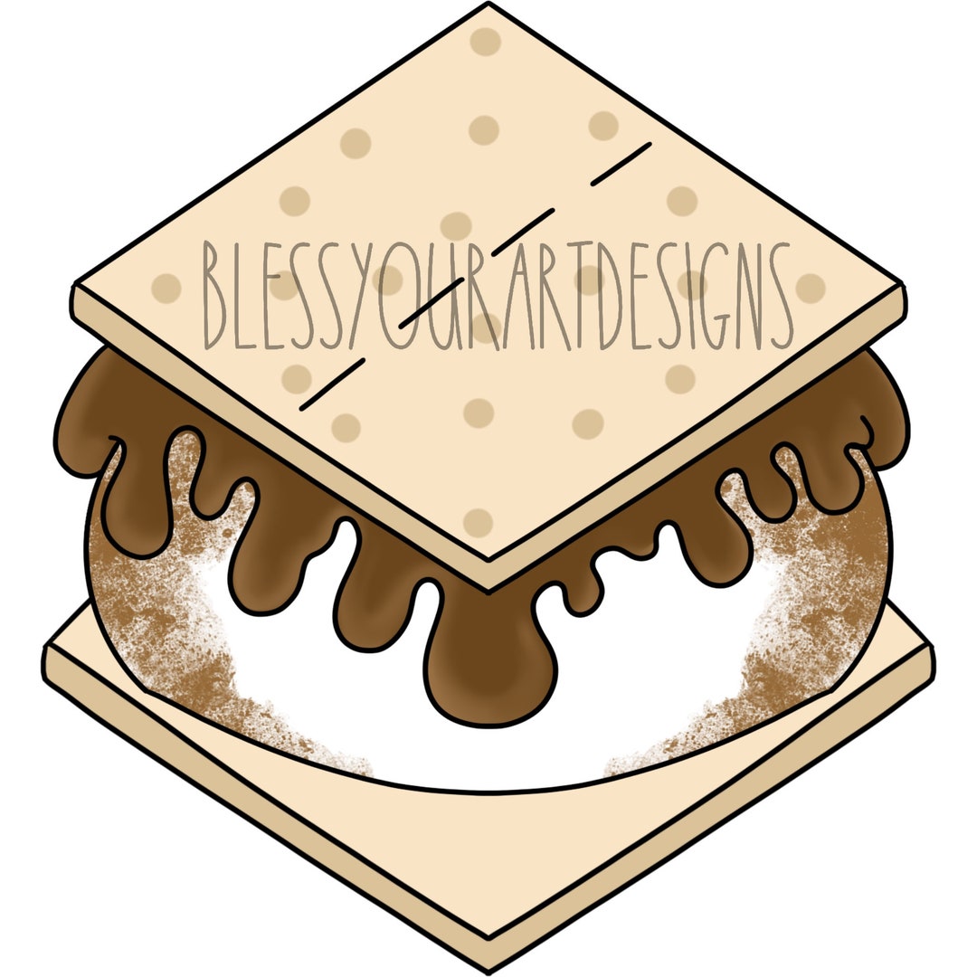 Template: Smores Door Hanger Template - Etsy