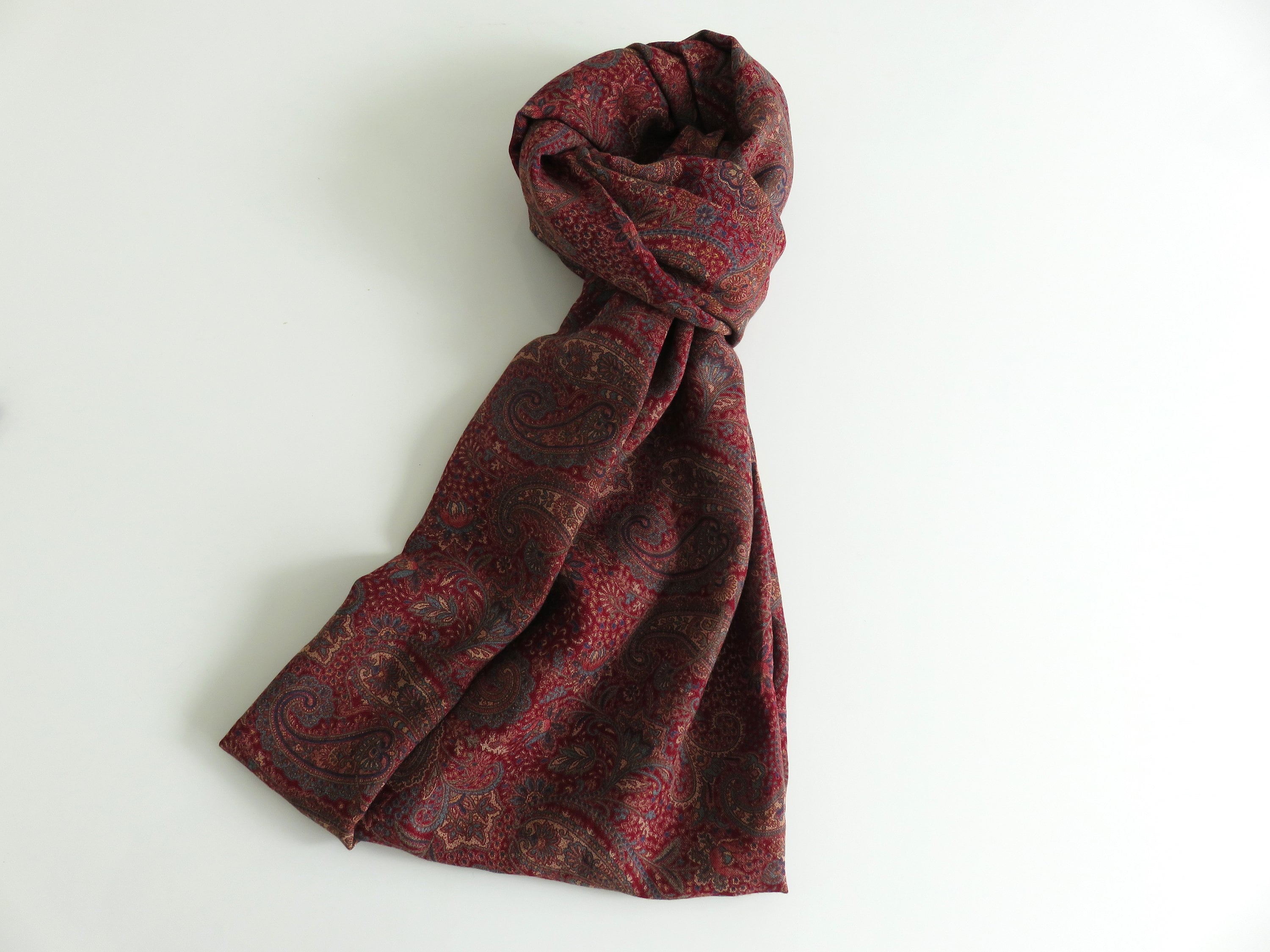 Red Paisley Print Cotton Infinity Scarf/designer Circle Loop - Etsy
