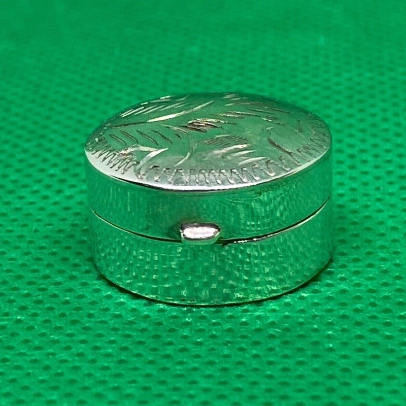 Silver Pill Box - Etsy