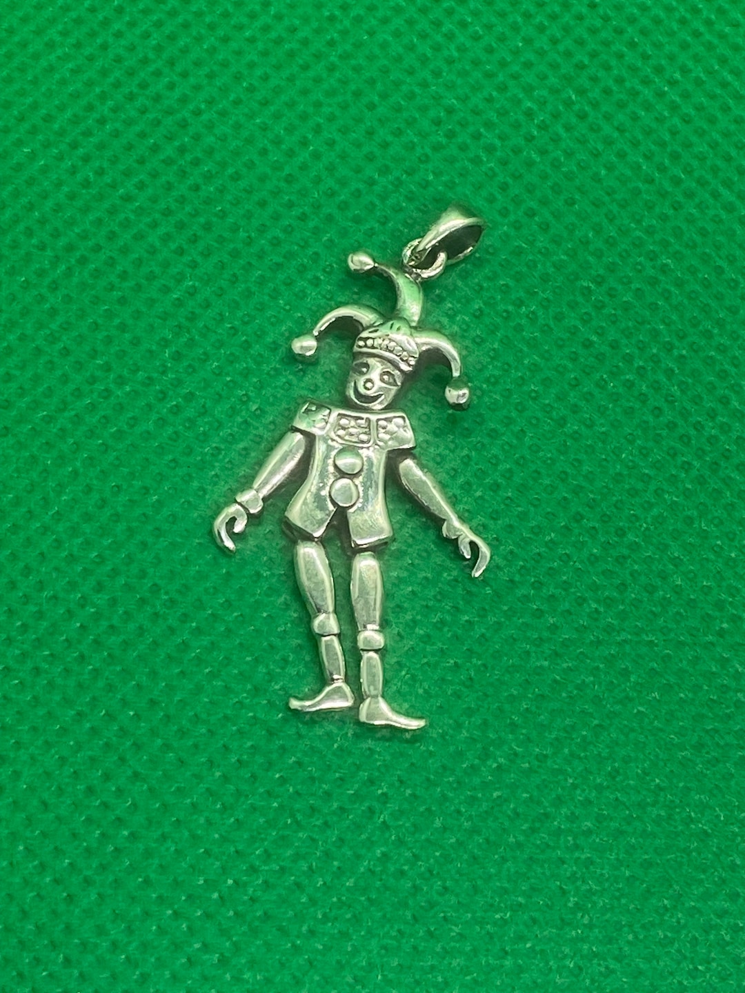 Vintage STERLING SILVER 925 Moveable Articulated JESTER Pendant - Etsy