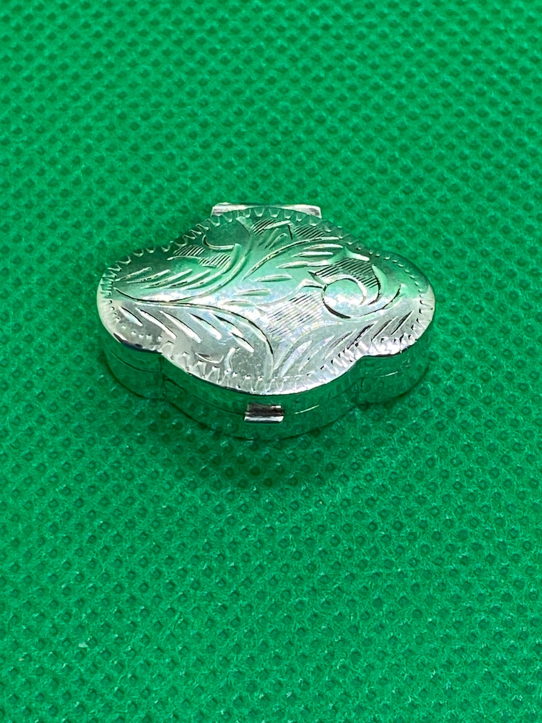 Vintage 925 Sterling Silver Engraved Sweet Shape Small Pill Box - Etsy