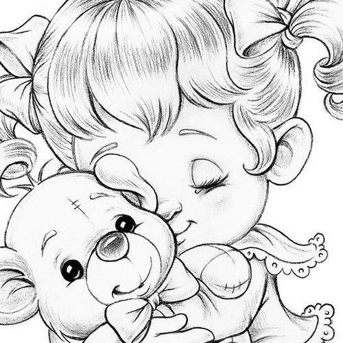 Fluffy Tail Mariola Budek Coloring Page Printable Adult - Etsy