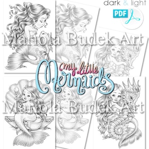 My Little Mermaids | Mariola Budek - Coloring Book | Printable Adult ...