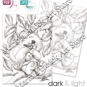 Fluffy Tail | Mariola Budek - Coloring Page | Printable Adult Kids Cute ...