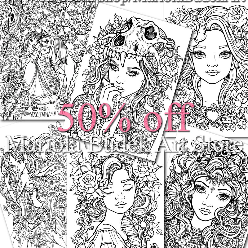 Line Art Coloring - Etsy
