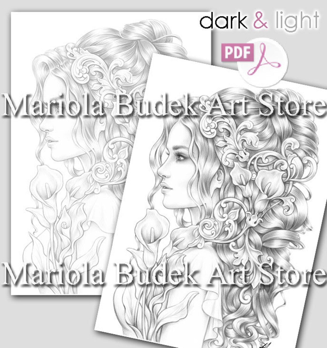 Coloring Pages Six Pack of Premium Art VI 50% off | Etsy