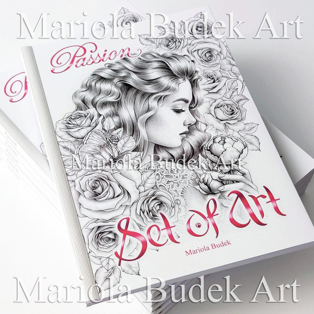 Set of Art Passion | Mariola Budek - Coloring Book | Colouring 24 Page ...
