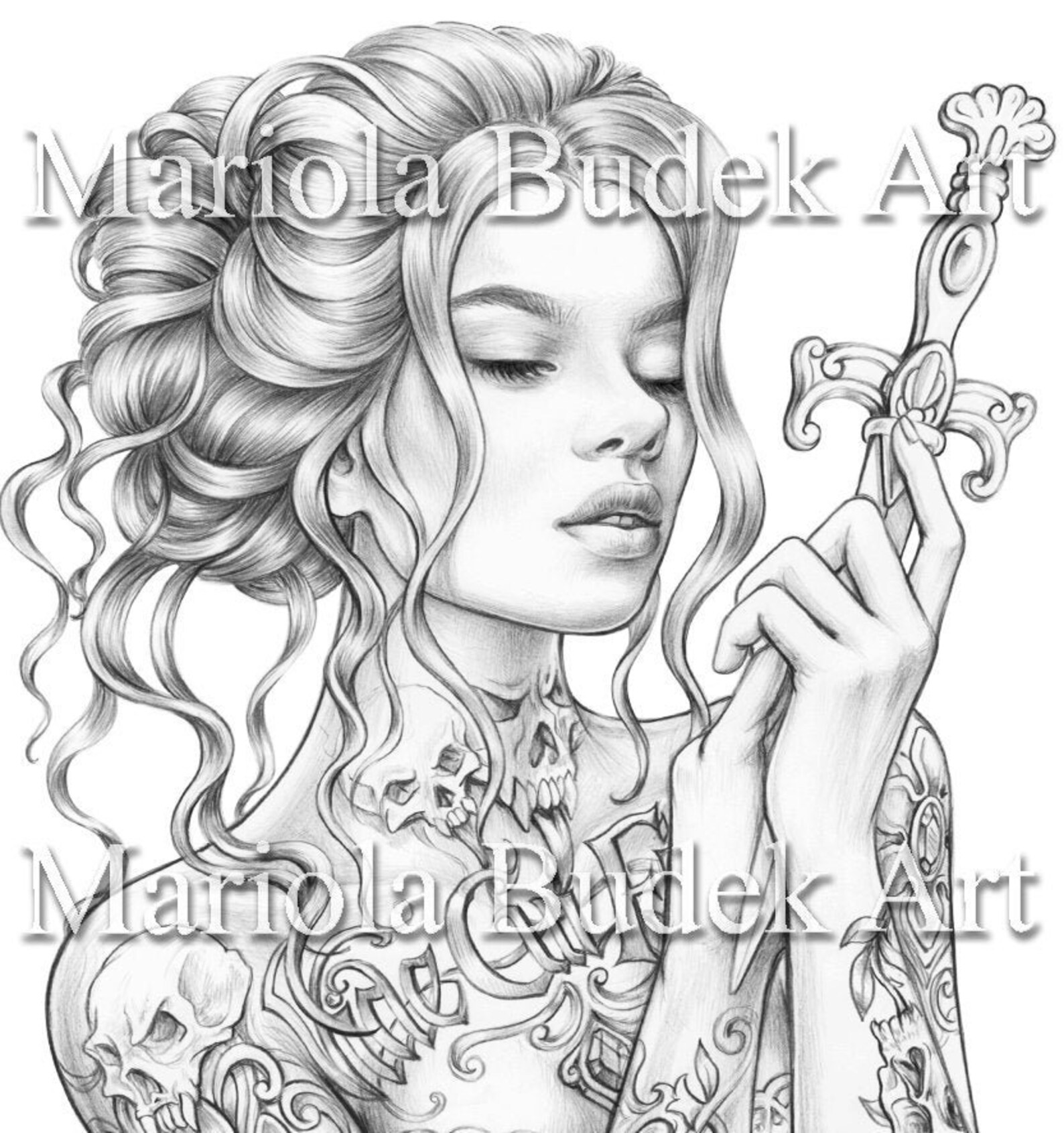 Vide Cui Fidas Mariola Budek Premium Coloring Page Printable Adult ...