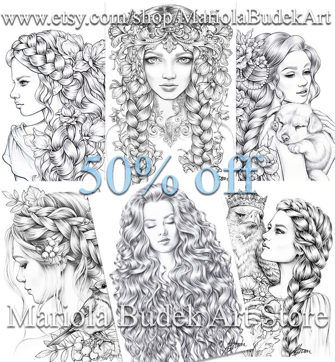 Coloring Pages Six Pack of Premium Art II | 50% off | Printable Adult ...