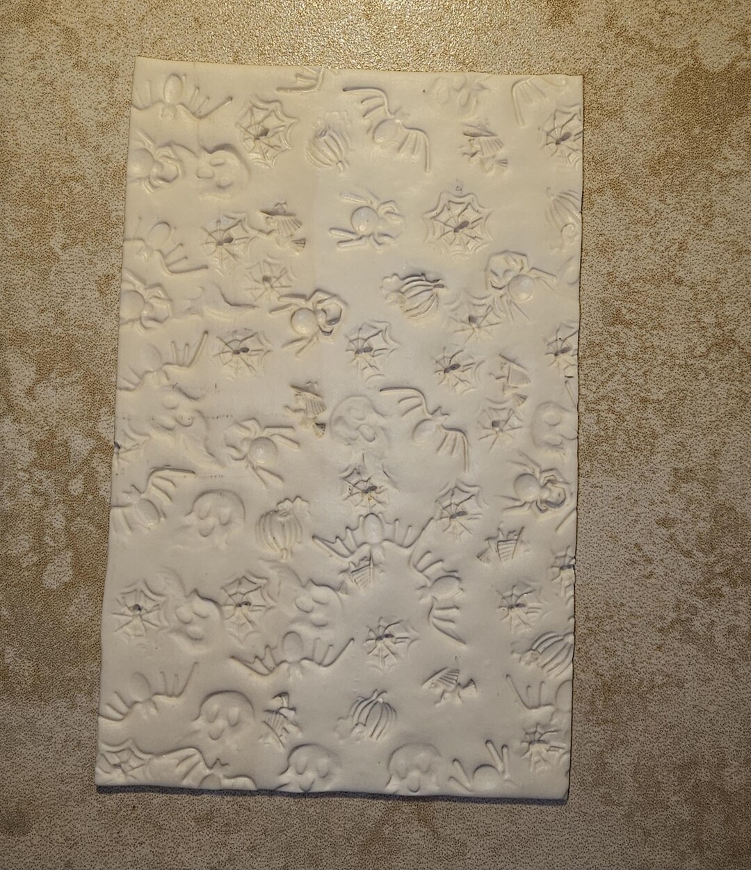 Halloween Polymer Clay Texture Mat: Spiders, Bats, Ghosts - Etsy