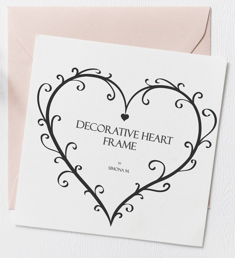 Decorative Heart Doodle Frame Hand Drawn LOGO Art/clipart/vector/svg ...