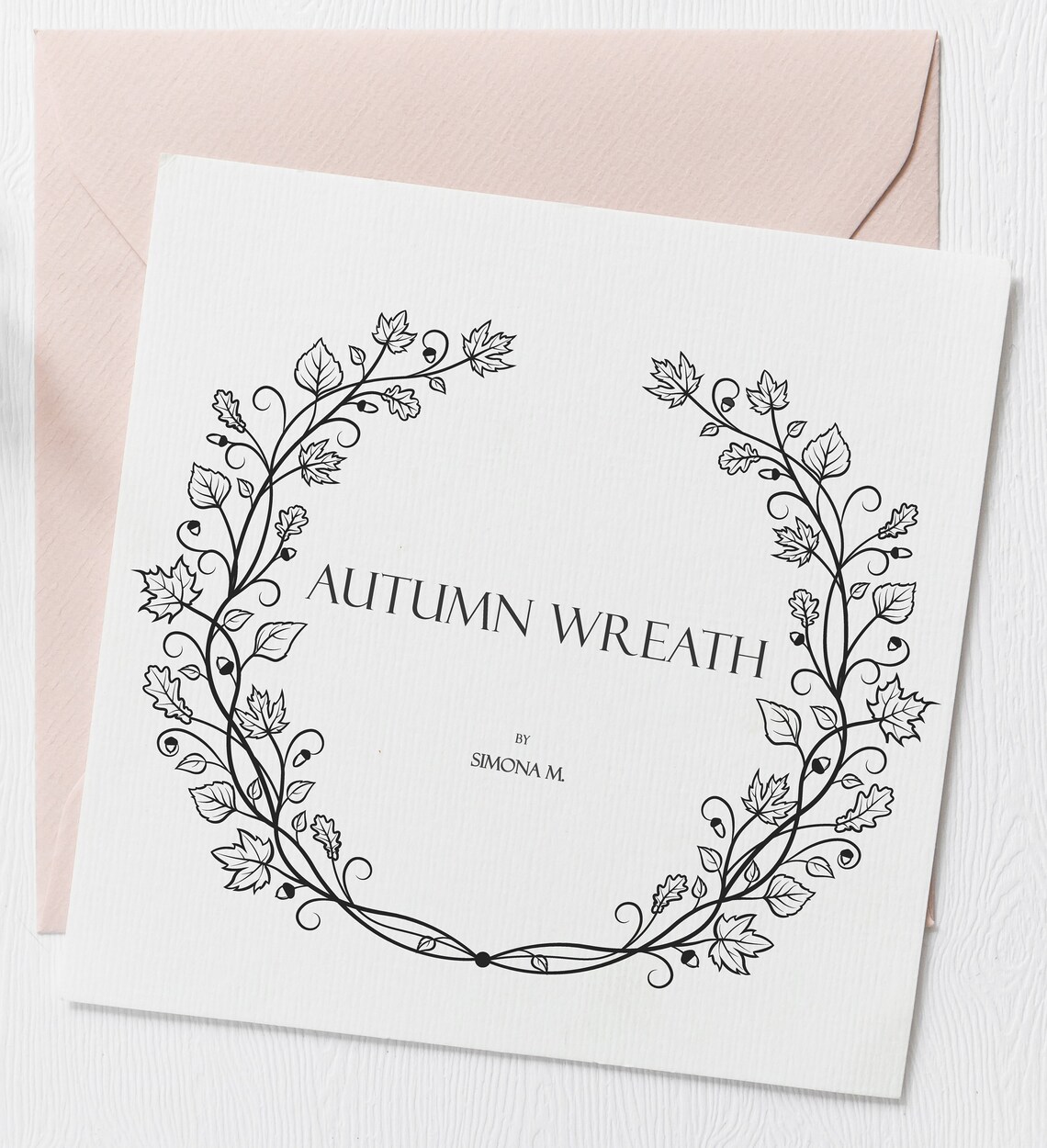 Autumn Leaf Wreath Hand Drawn LOGO Art/clipart/vector/svg/png - Etsy