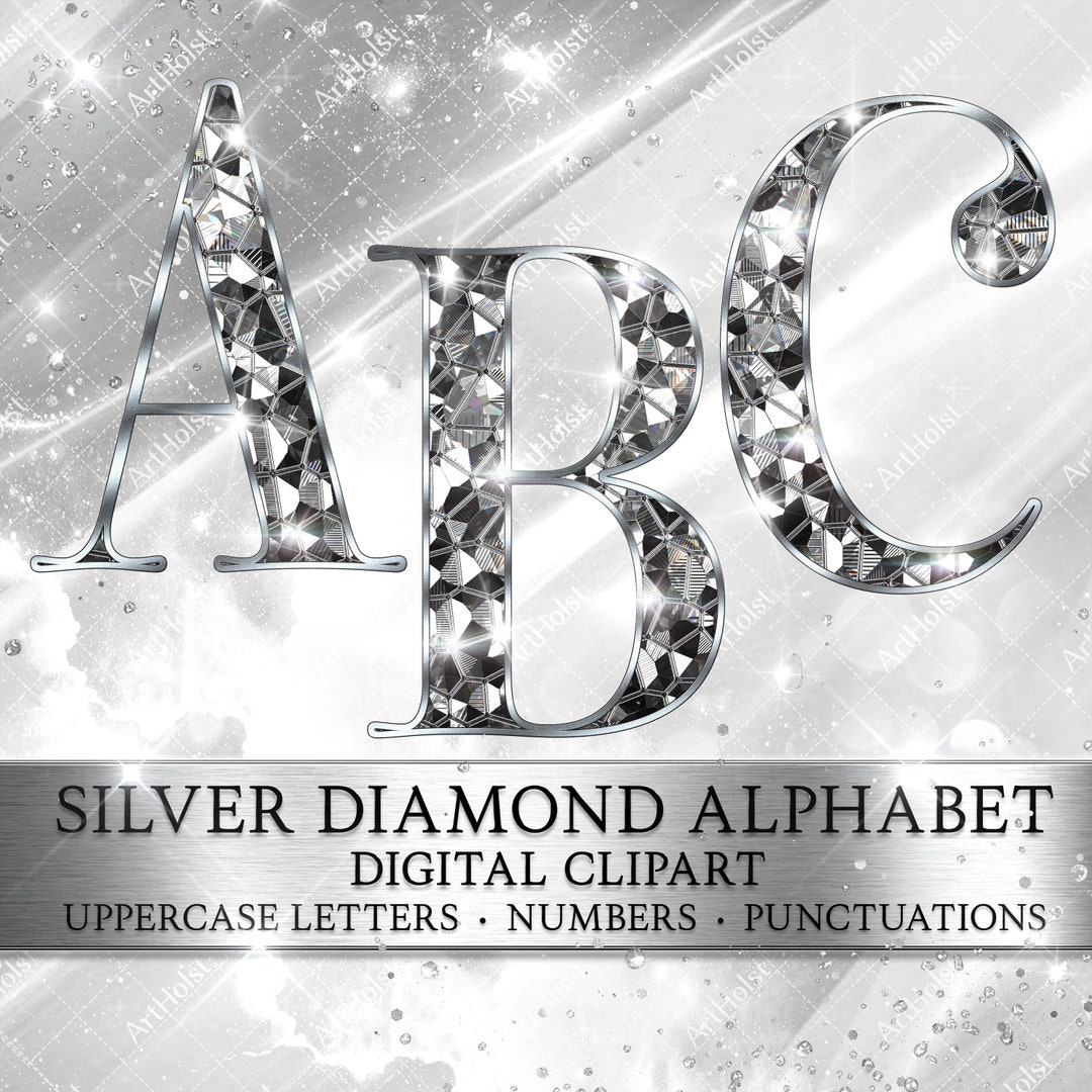 Silver Alphabet, Alphabet PNG, Diamond Alphabet Letters, Wedding ...