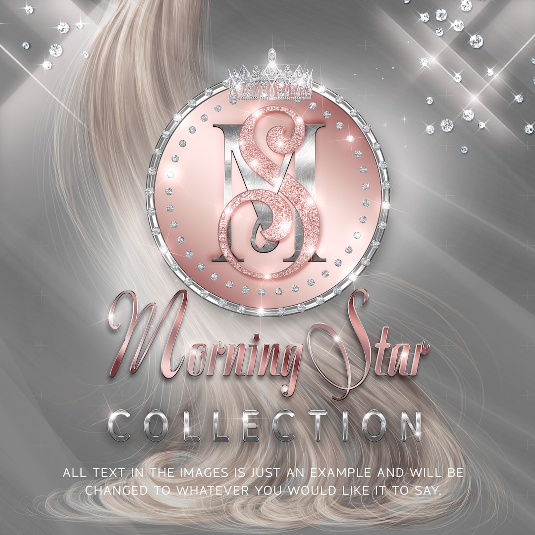 Silver Logo Design, Hair Logo, Glitter Logo, Extensions Logo, Beauty ...