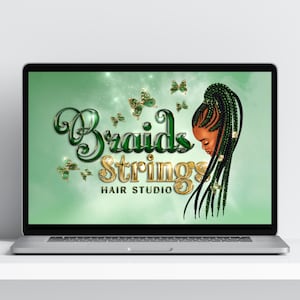 Braided Hair Logo, Beauty Salon Branding, Premade Business Logo - Etsy