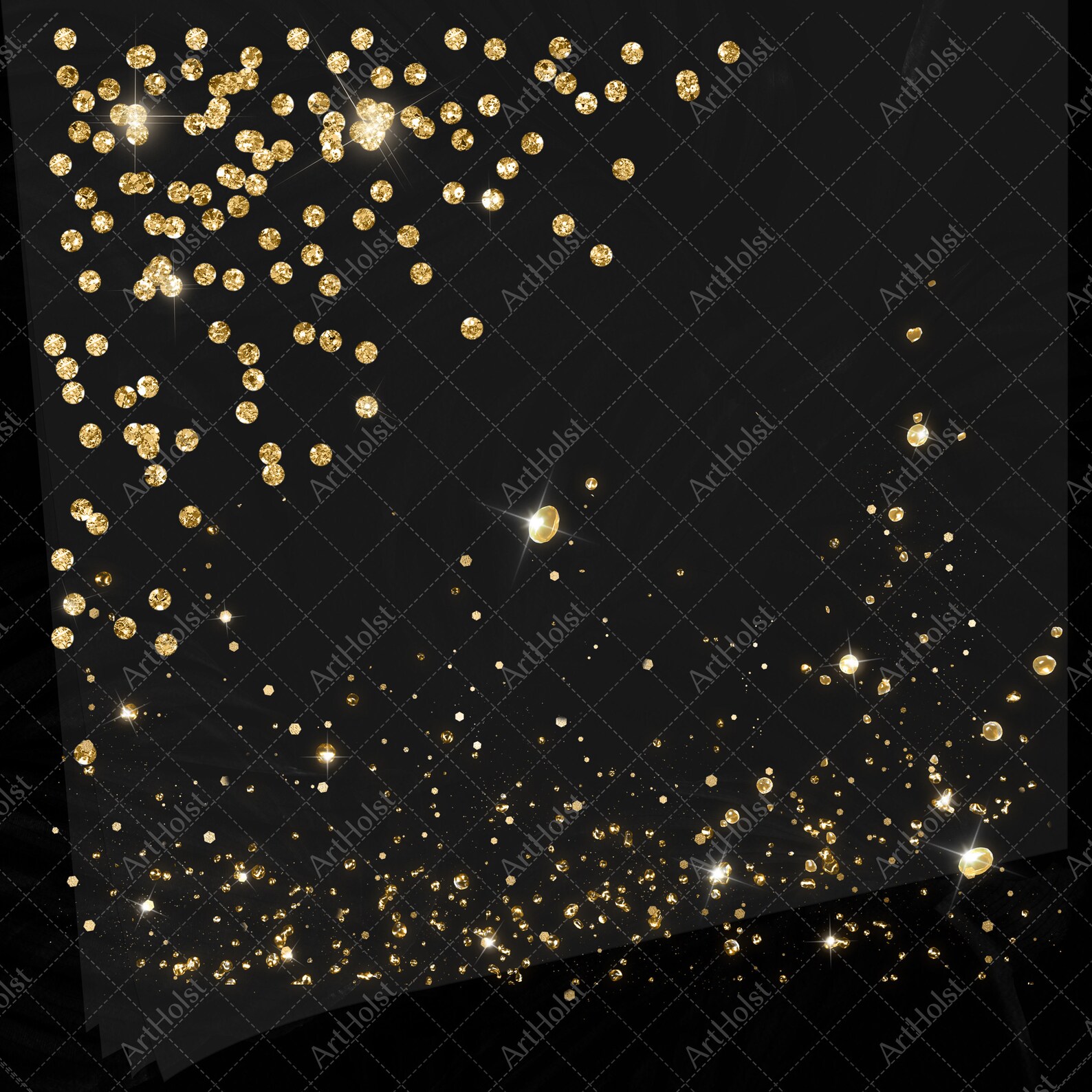Gold Glitter Clipart: Sparkle Overlays, Christmas Wedding Graphics (PNG ...