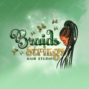 Braided Hair Logo, Beauty Salon Branding, Premade Business Logo - Etsy