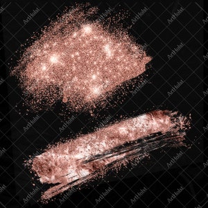 Rose Gold Glitter Overlays PNG, Birthday Elements PNG, Christmas ...