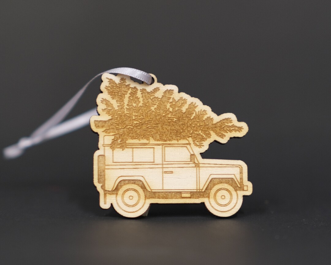 Set of 4 Christmas Tree Land Rover Hanging Decoration Defender 90 110 ...