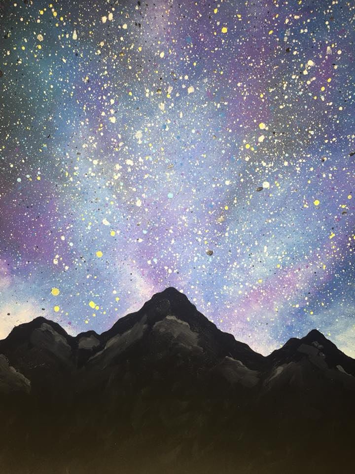 Galaxy Mountains - Etsy