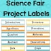 Printable Science Fair Project Labels Science Experiment Labels Science ...