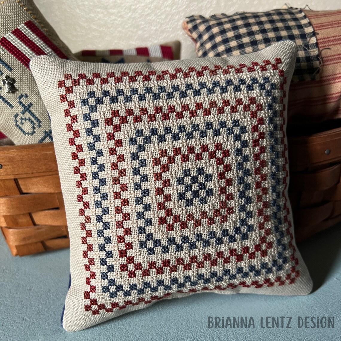 Patriotic Granny Square Cross Stitch Design Pattern - Etsy