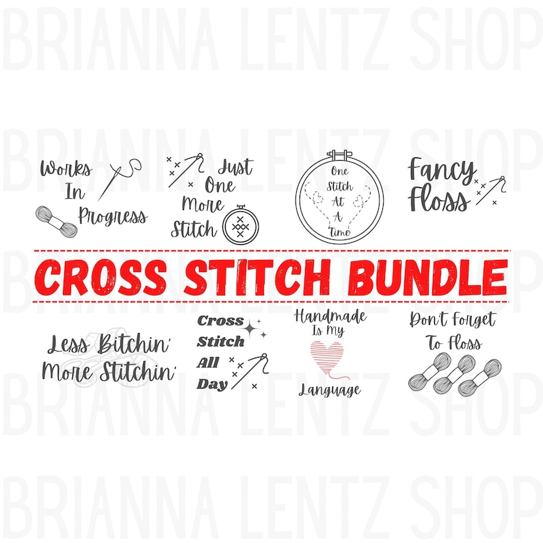 Cross Stitch Bundlesvg, PNG, PDF Download File, Cross Stitch Clip Art ...