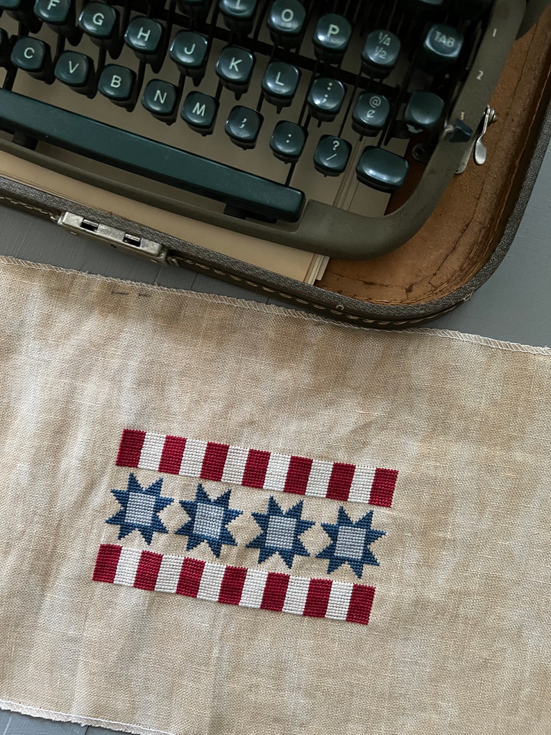 Sawtooth Stars and Stripes Cross Stitch Design Pattern - Etsy