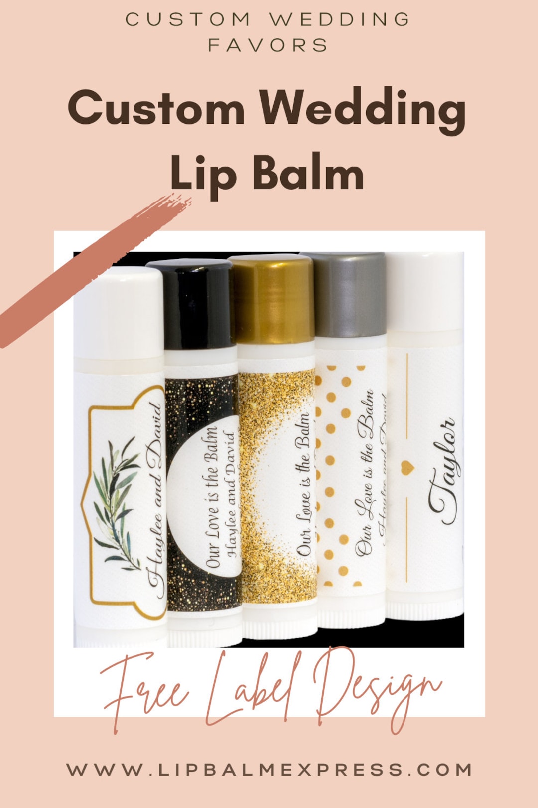 Wedding Favors, Wedding Lip Gloss, Wedding Chapstick, Personalized Lip ...